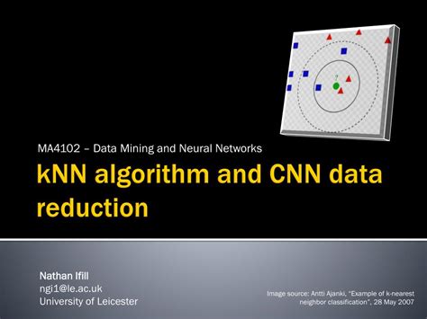 Ppt Knn Algorithm And Cnn Data Reduction Powerpoint Presentation