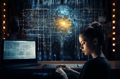 Premium Ai Image Cyber Security Expert Working