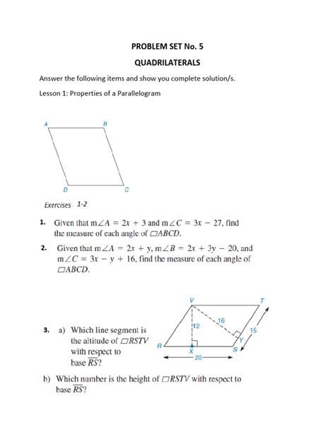 module 5 problem set quadrilaterals pdf