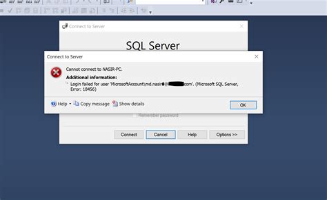 Can T Connect To The SQL Server While Using Microsoft Authentication In Windows 10 Stack Overflow