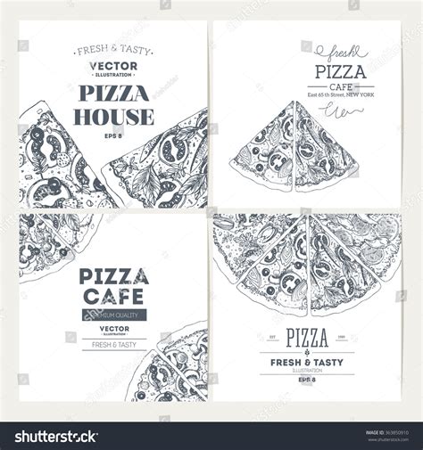 피자 배너 디자인 템플릿입니다배너 컬렉션벡터 그림 스톡 벡터로열티 프리 363850910 Shutterstock