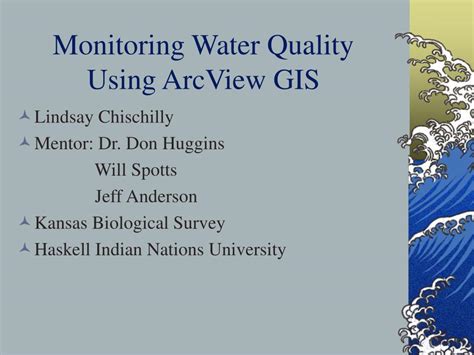 ppt monitoring water quality using arcview gis powerpoint