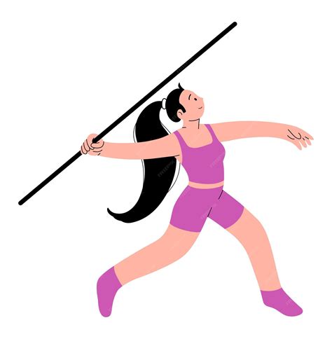 Premium Vector Javelin Throw Color Illustration Athlete Throwing Javelin Icon Character For Premium Vector Javelin Throw Color Illustration Athlete Throwing Javelin Icon Character For