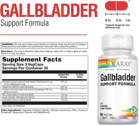Solaray Gallbladder Support Formula 90 Vegcaps Promotes Healthy Gallbladder And Liver Function