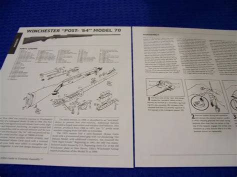 Winchester Model 70 Post 64 Legendexploded Viewdisassembly 884mm £670 Picclick Uk