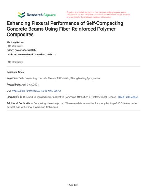 Pdf Enhancing Flexural Performance Of Self Compacting Concrete Beams
