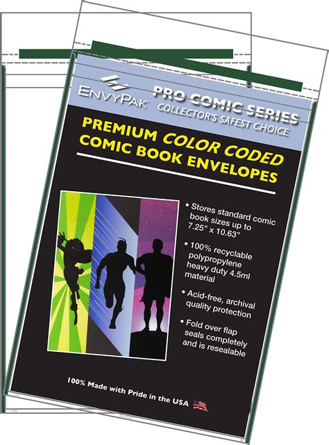 Envypak Premium Color Coded Comic Book Sleeves Ultra Thick