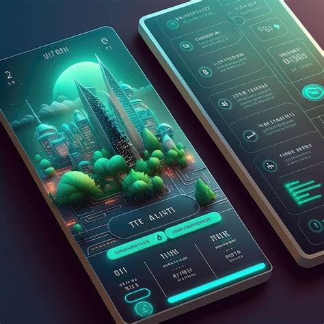 Premium AI Image Mobile Smart City Ui Design With AI Generation