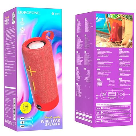 Borofone BR19 Altavoz Euphony Sports BT Rojo