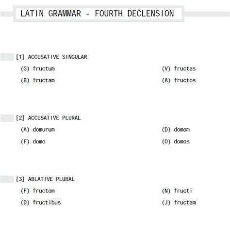 Latin Practice Worksheets Fourth Declension Made By Teachers