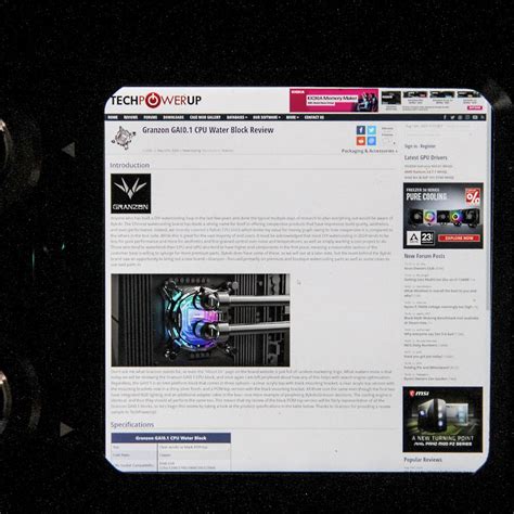 Granzon Gaisc Digital Cpu Water Block Review Installation And Display Techpowerup