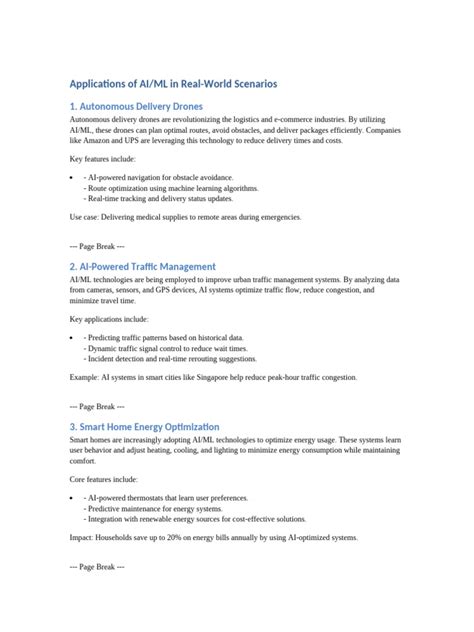 Unique Ai Ml Applications Pdf