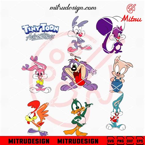 Tiny Toon Adventures Characters Bundle Svg Buster Babs Bunny Dizzy