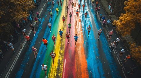 Free Colorful Marathon Run Image Marathon Runners Colorful