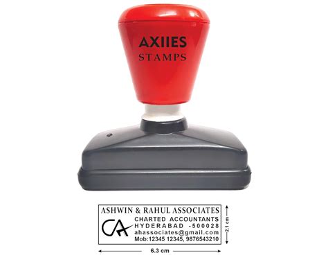 Axiies Self Inkpre Ink Stamp Chartered Accountant Stamp Customized