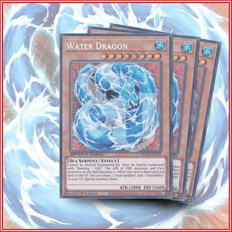 Water Dragon Sgx2 Enc01 1st Edition New Secret Rare Yu Gi Oh