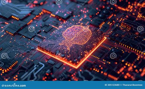 Highly Advanced Artificial Intelligence Microprocessor Core Of Modern