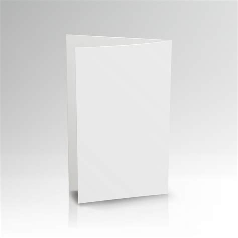 Blank Folder White Leaflet Vector 3d Mockup Realistic Paper Brochure Empty Paper Mockup