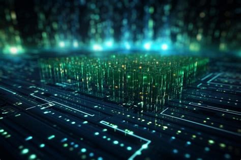 Binary Code Waves Depict Data Flow Digital Security In Internet