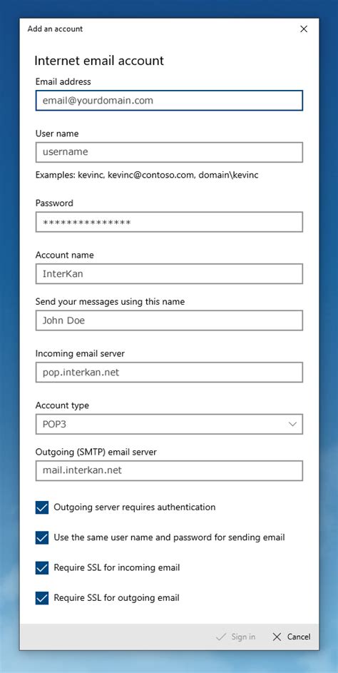 How To Set Up Windows Mail For Email Services Provided By InterKan Net