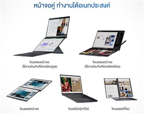 Asus Zenbook Duo Ux8406 โน๊ตบุ๊ค 14 Intel Core Ultra 7 Ram 16gb 1tb รุ่น Ux8406ma Ql736ws