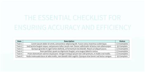 The Essential Checklist For Ensuring Accuracy And Efficiency Excel The Essential Checklist For Ensuring Accuracy And Efficiency Excel