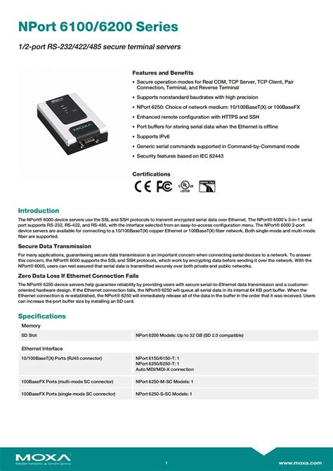 Moxa Nport 6250 Secure Terminal Server Reliable And Secure