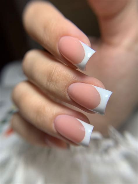 Френч Острый квадрат Дизайн ногтей