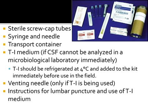 Collection Transport And Processing Of Clinical Specimens Csf Pptx