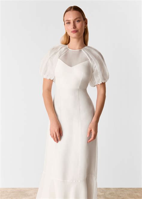 Ivory Multi Sabrina Silk Wedding Dress Whistles