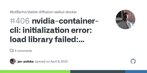 Nvidia Container Cli Initialization Error Load Library Failed Libnvidia Ml So Issue