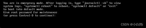 【linux】重启后进入了紧急模式and应急模式（emergency mode） csdn博客