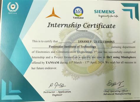 Jananii P On Linkedin Internshipsuccess Iiot Mindsphere