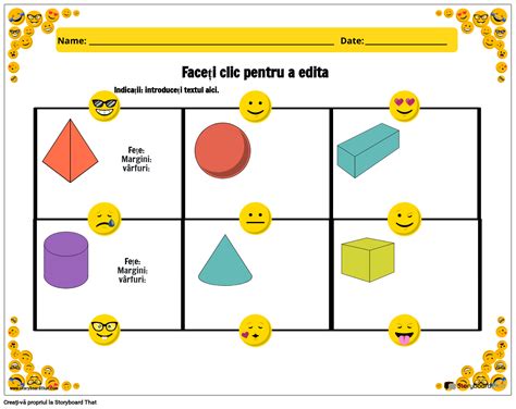 Fișe De Lucru Cu Forme 3d Gratuite și Imprimabile De La Storyboard That