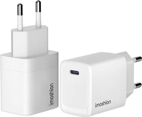 Imoshion USB C Oplader Adapter Snellader 20 Watt Fast Charger Lader Wit Bol