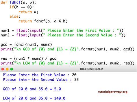 Python Program To Find Lcm Of Two Numbers