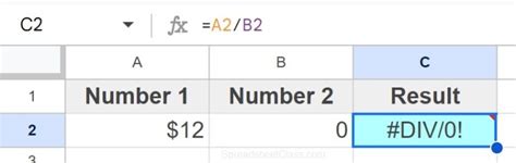 Fixing Or Removing The DIV Error Divide By Zero In Google Sheets