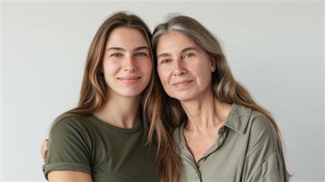 Affectionate Mother And Daughter Embrace Premium Ai Generated Image