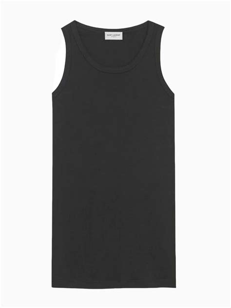 Saint Laurent Paris O1b1hav110525 564451 Tank Top In Jersey In Black