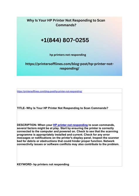 Why Is Your HP Printer Not Responding To Scan Commands Falonluna00 Page 1 1 Flip PDF