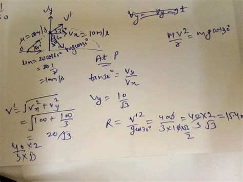 A Particle Is Projected From The Ground At An Angle Of 60o With