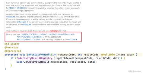 activity onactivityresult被弃用了，该怎么办？ onactivityresult int int android
