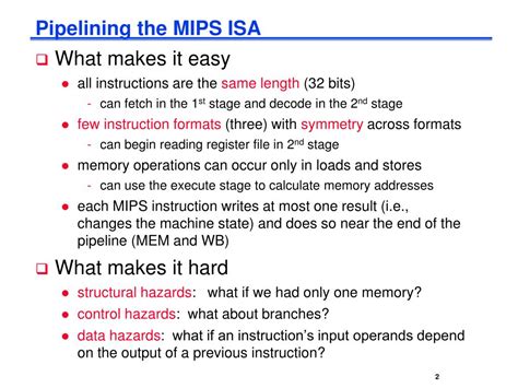 PPT CPE Computer Organization Basic MIPS Pipelining Part II PowerPoint Presentation ID