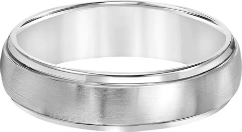 Gtx 6mm Domed Step Edge Titanium Band All Sale Mens Wearhouse
