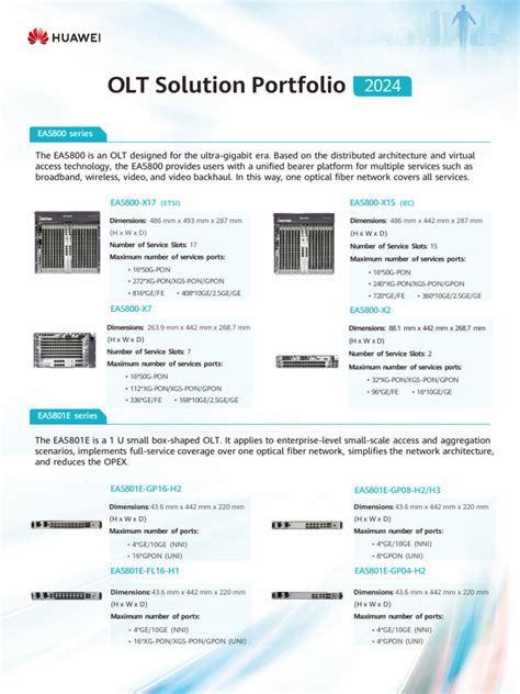 olt solution portfolio ea5800 series pdf computing computer