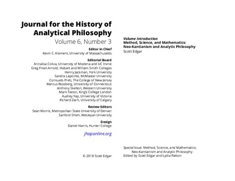 Pdf Method Science And Mathematics Neo Kantianism And Analytic Philosophy Volume