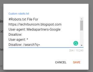 Custom Robots Txt Generator For Blogger BlogSpot Blog