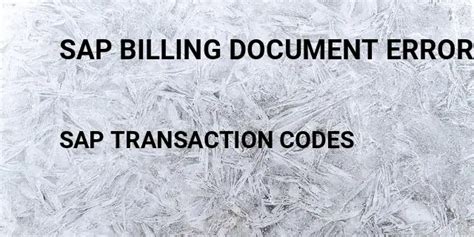 Sap Billing Document Error In Accounting Interface Tcode In Sap