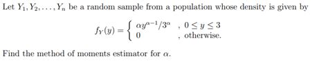 solved let y1 y2 dots yn ﻿be a random sample from a