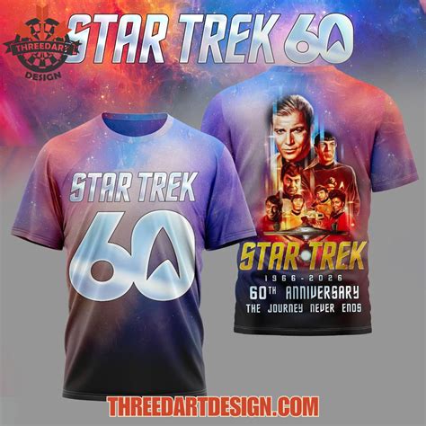 Star Trek 1966 2026 60th Anniversary T Shirt Hoodie Threedartdesign
